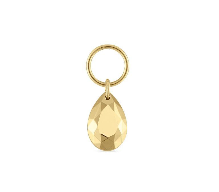 Faceted Gold Pear Charm 5.5MM – James Free Jewelers